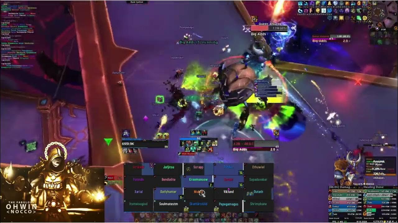 Advance vs. Mythic Queen Ansurek - Restoration Shaman PoV - Nerub'ar Palace - WR 14 - YouTube