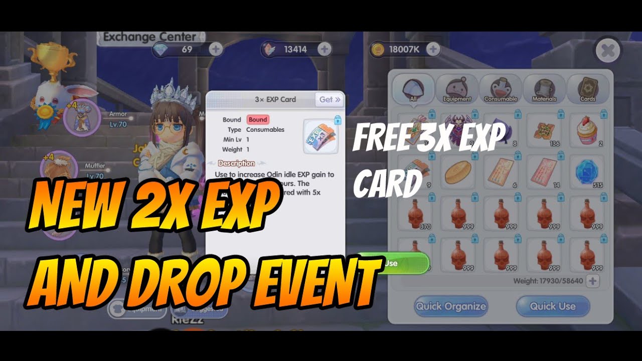NEW 2X EXP AND DROP EVENT ROX - RieZz CH - YouTube