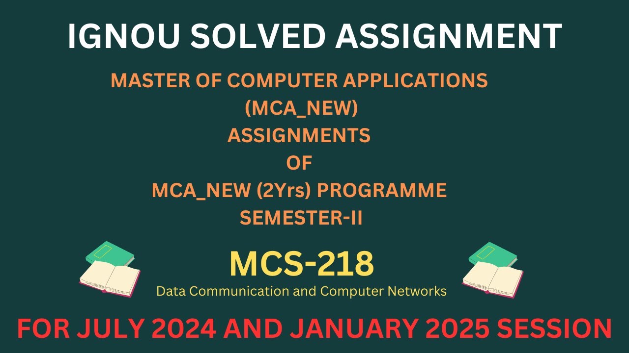 MCS 218 | MCA NEW | SEMESTER 2 | IGNOU SOLVED ASSIGNMENT | JULY 2024 ...