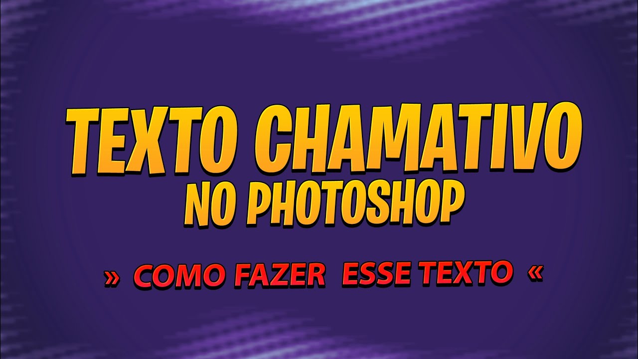 Texto Chamativo no Photoshop - (Tutorial passo a passo) - YouTube