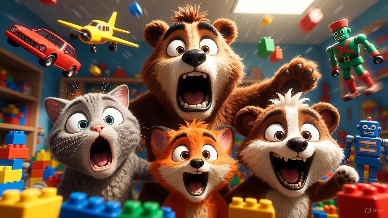 CUTE FUNNY JOCK ANIMALS TOY FUN 😍 This Is the Way We Play | Baby Songs ...