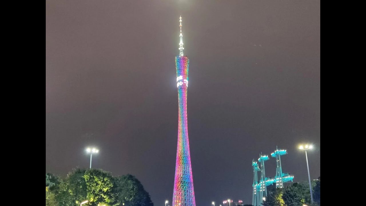 疫情广州 夜色璀璨迷人的花城广场 广州塔 珠江新城 CBD GuangZhou HuaCheng Square Canton Tower ...