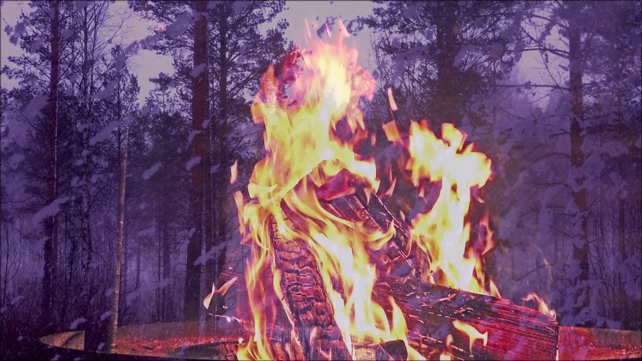 Fireplace with snowstorm 1 hour NO LOOP - YouTube