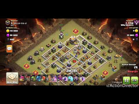 Th11 Elecro drag+Bat spell strategy 👌👌👌👌👌🤟🤟|| best attck strategy 🤙🤙 || Trikal gamers💯💯💯