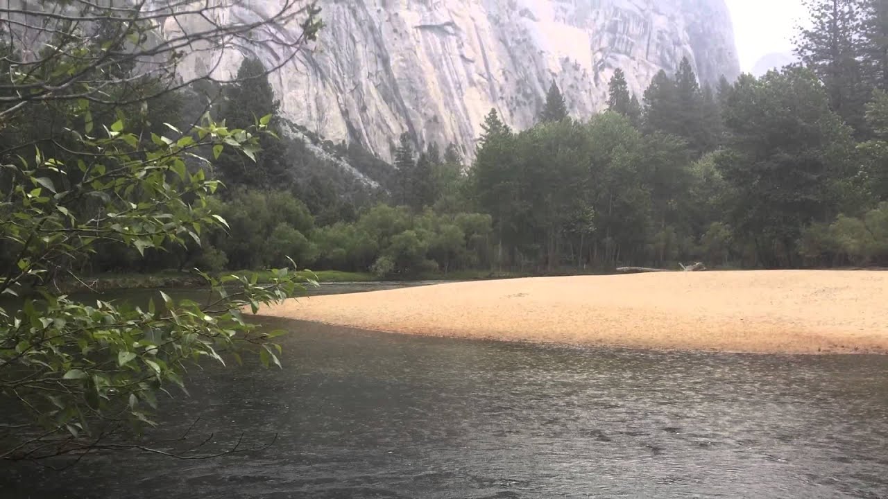 Yosemite Moment : Rain on the Merced River & North Dome - YouTube