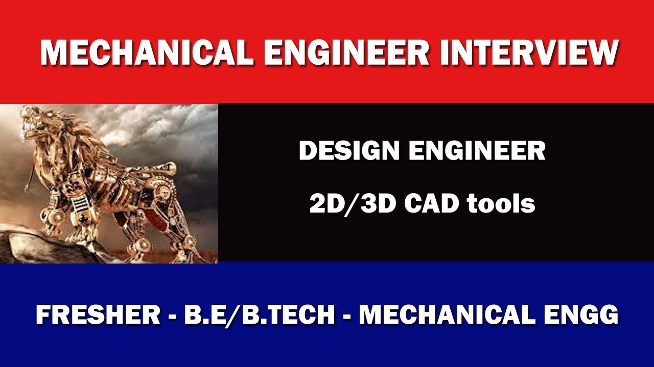 MECHANICAL DESIGN ENGINEERS INTERVIEW - B.E/B.TECH - FRESHER - YouTube