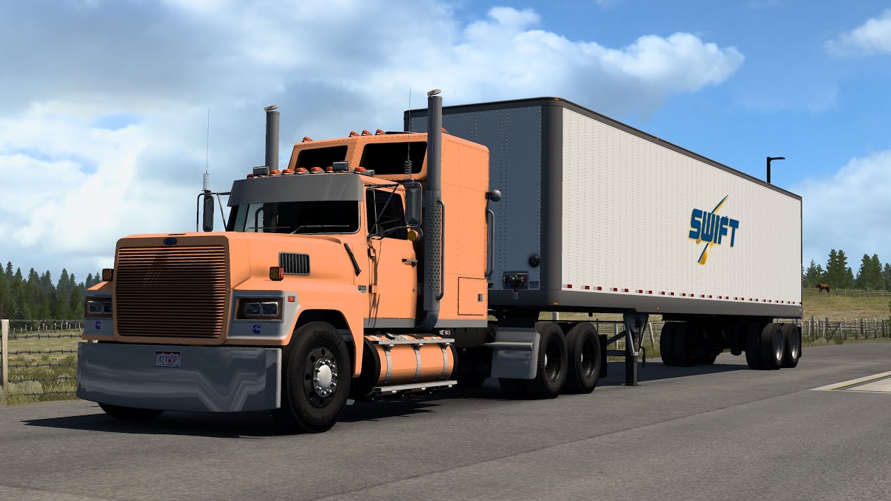 Ford LTL 9000 | Swift Trailer Delivery | ATS 1.50 | Montana - YouTube