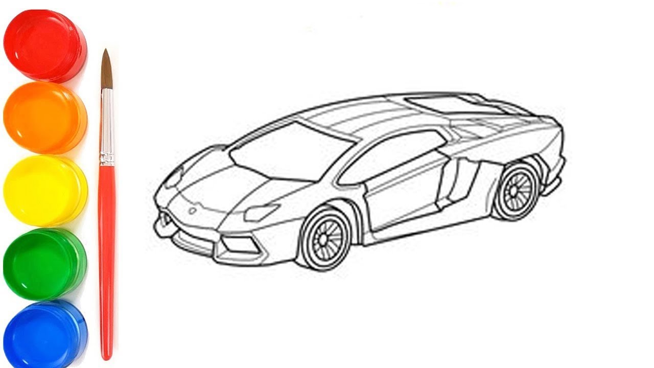 Menggambar dan Mewarnai, Mobil Lamborghini Dengan Mudah dan Rapi ...