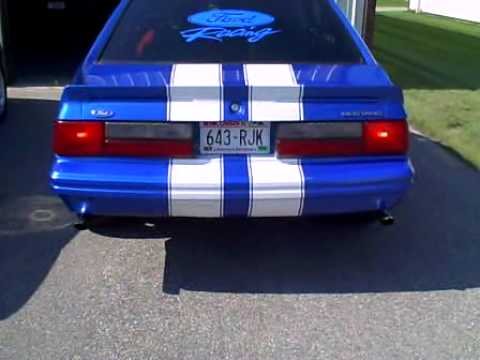 Fox Mustang with glasspacks - YouTube