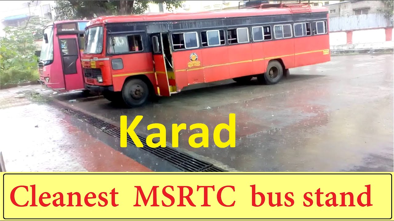 Big - Clean - Beautiful bus stand of Karad - YouTube