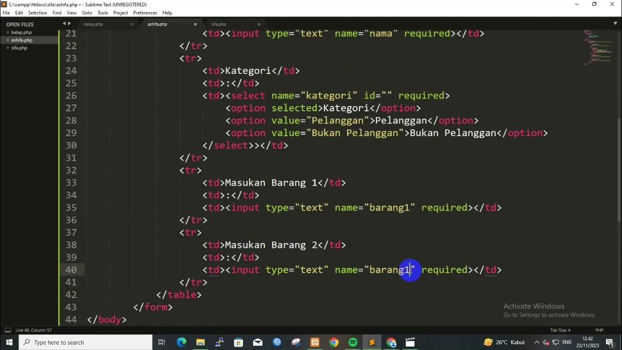 Tutorial PHP#Menghitung Total Harga dan Diskon. - YouTube