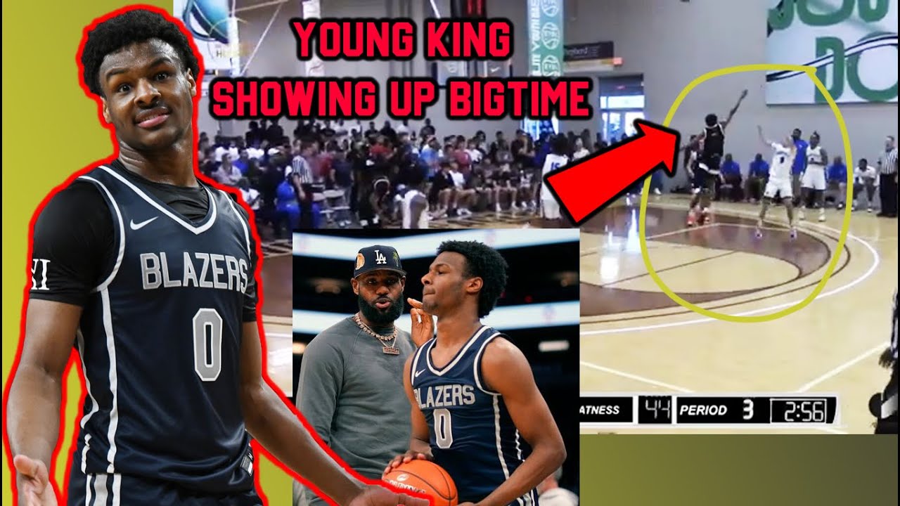 Bronny James Destroys his opponents at Nike EYBL while LEBRON is ...