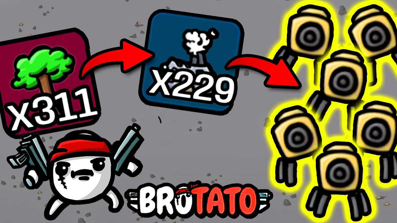 300 Trees x 200 Factories = 2000+ Turrets! | Brotato Modded - YouTube