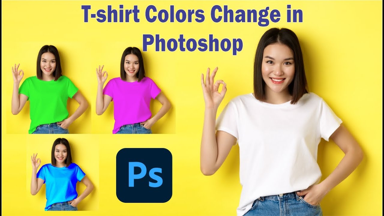 T-shirt Color Change in Photoshop Easy & Shortcut Trick. - YouTube