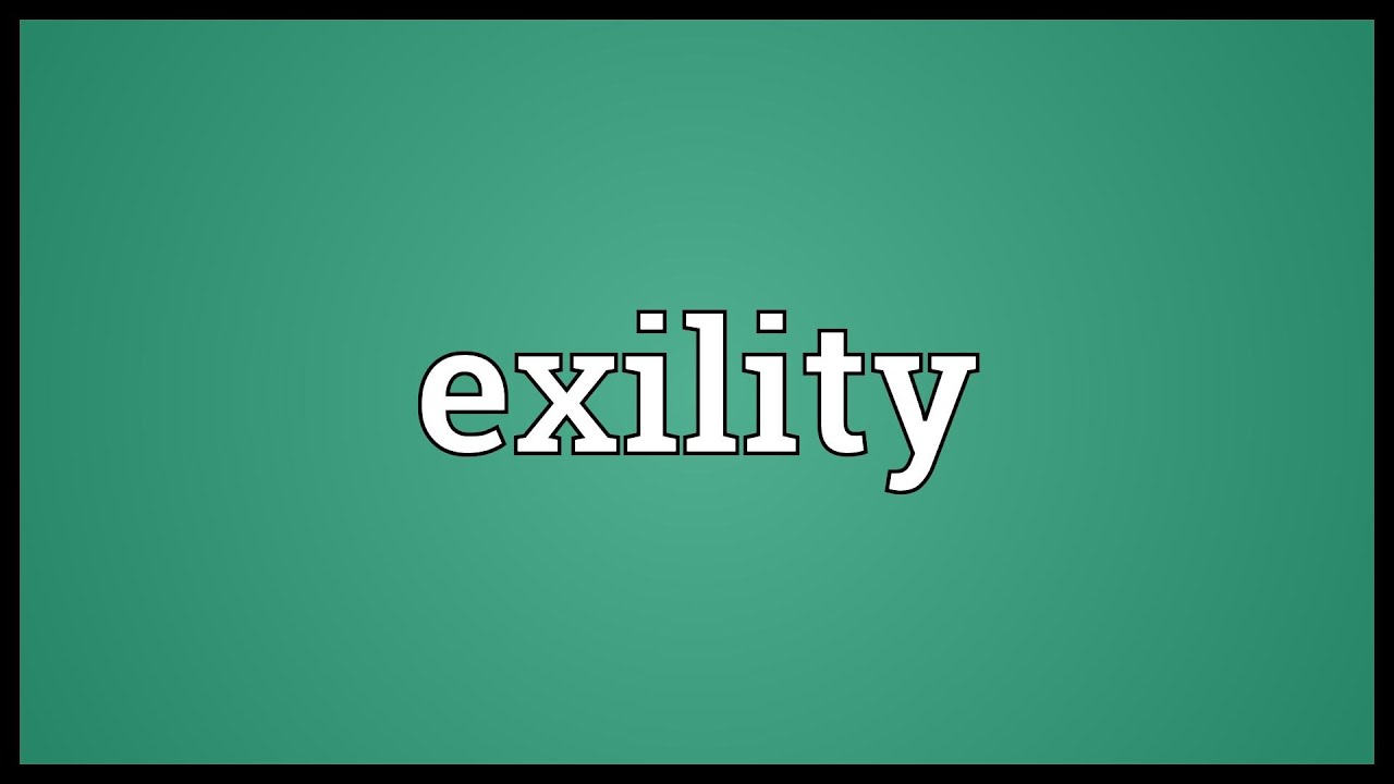 Exility Meaning - YouTube