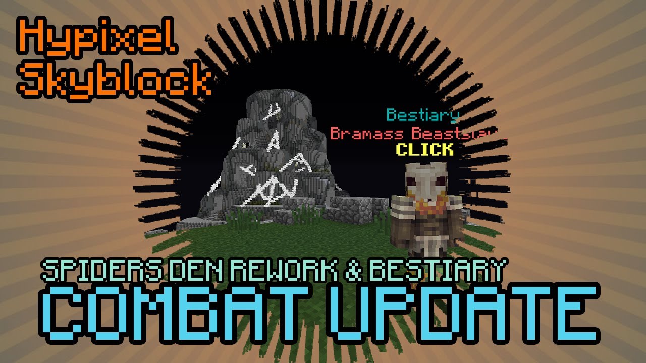 COMBAT UPDATE - NEUER SPIDERS DEN BOSS & BESTIARY Hypixel Skyblock ...