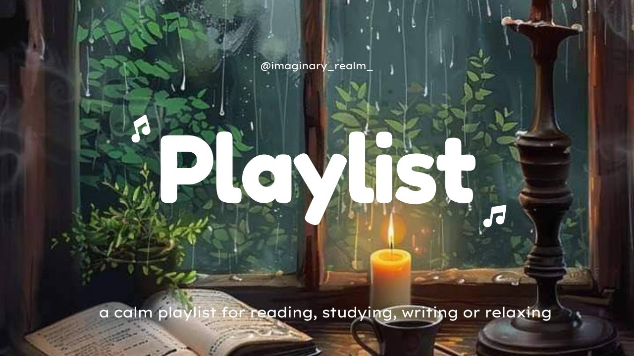 Raindrops on library windows while studying | spring playlist | Dark Academia | Imaginary Realm ...