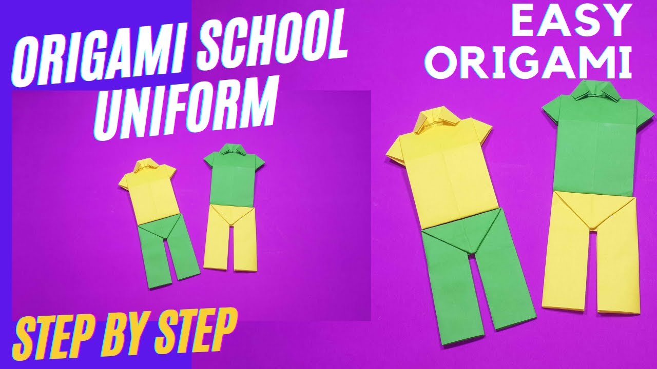 Origami School Uniform - How to Make DIY Origami Cute School Uniform ...