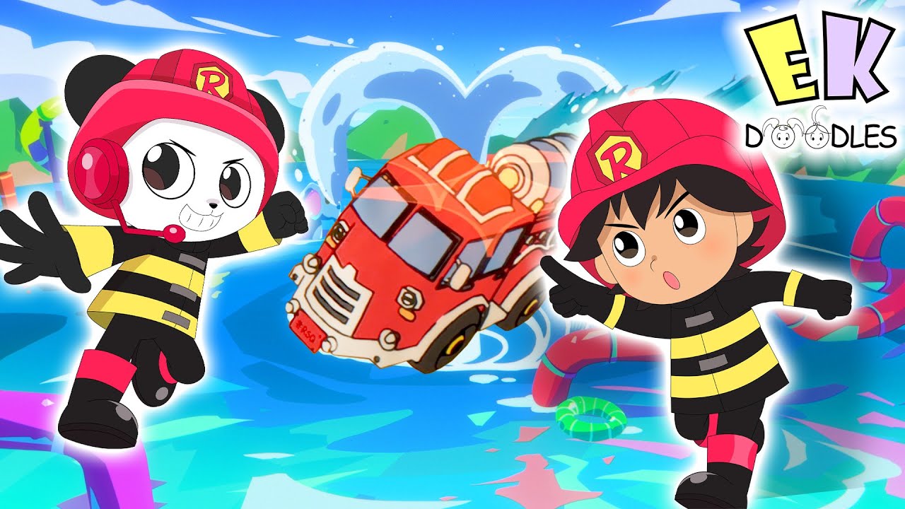 Ryan's Rescue Squad Saves Robot City from FLOOD | Animation Episode 2 ...