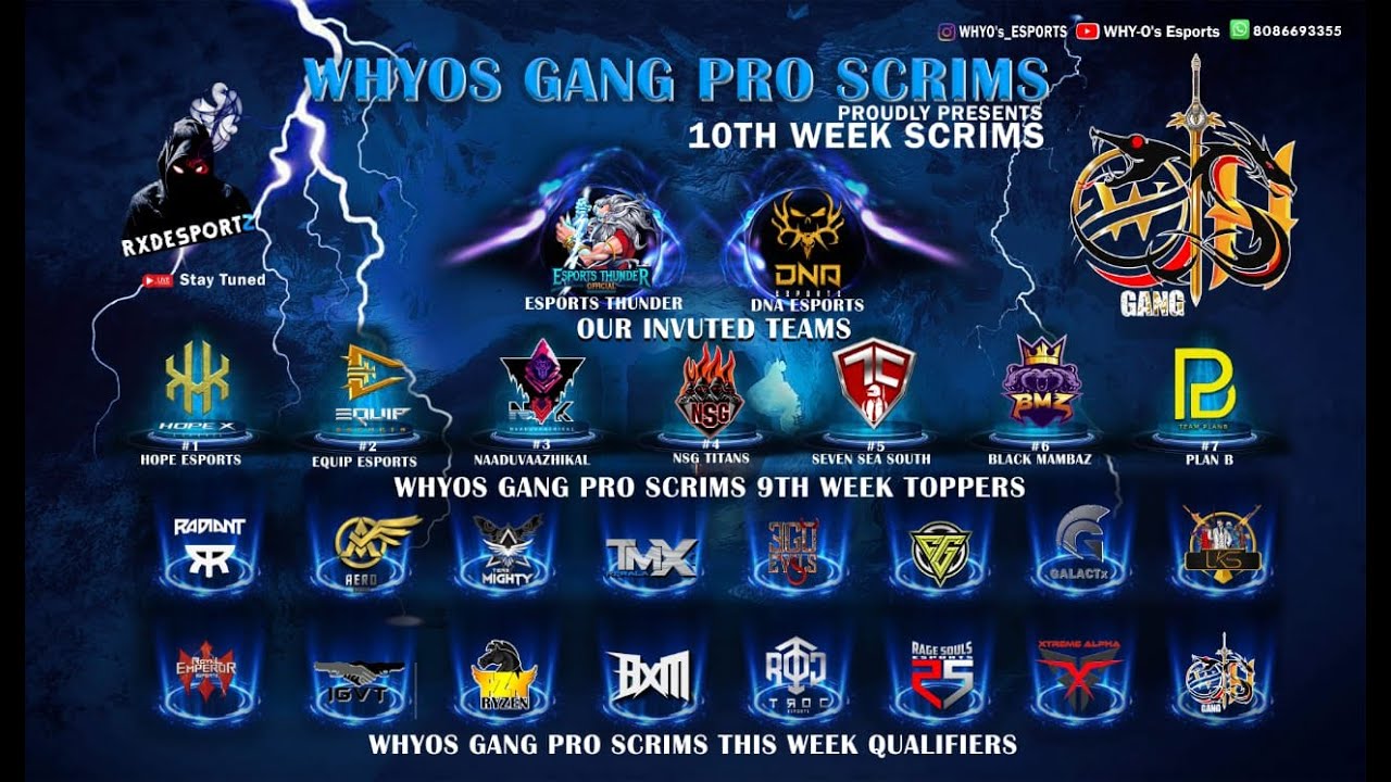 WHYOS GANG PRO SCRIMS | DAY 1🔥🔥| WEEK 10💥💥 | ERANGEL🌳 | RXDESPORTZ ...