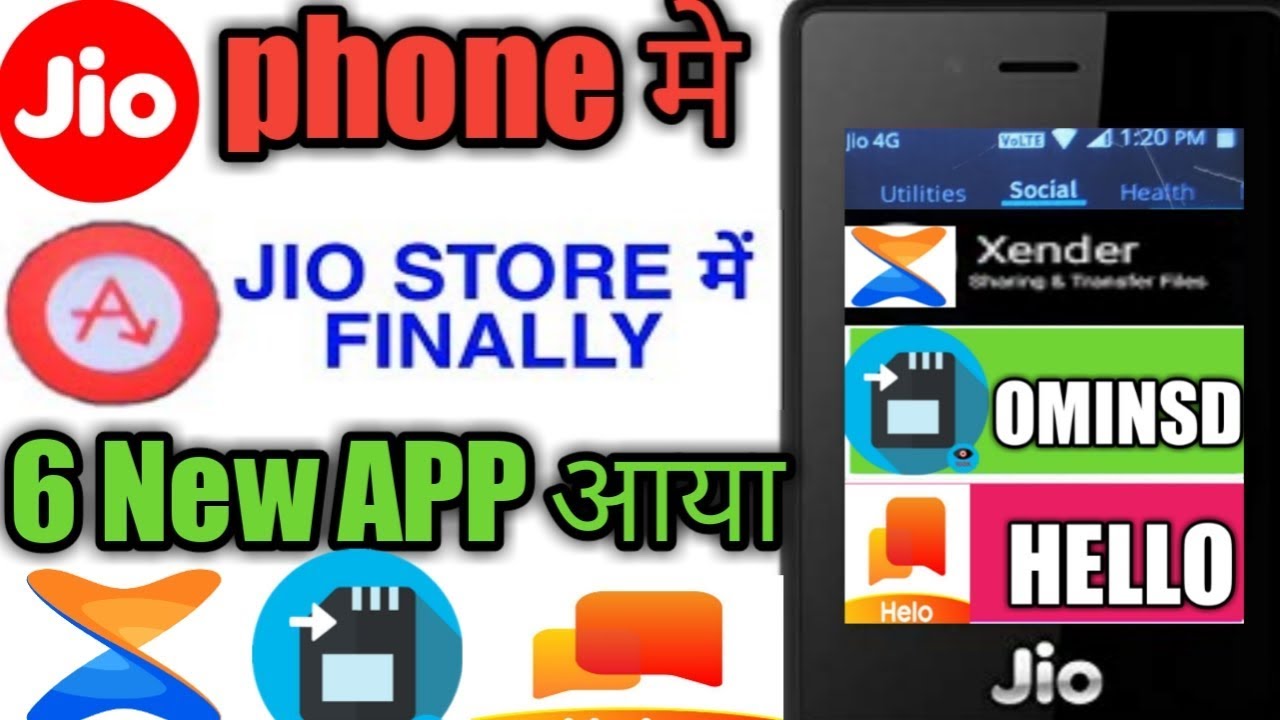 Jio phone me new update today jio phone me आया 6 New APP Hello , OMINSD ...