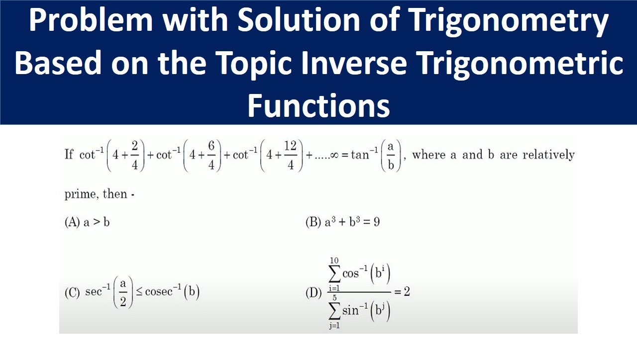 If Cot⁻¹ (4 + 2/4) + Cot⁻¹ (4 + 6/4) + Cot⁻¹ (4 + 12/4) +...∞ = Tan⁻¹ ...