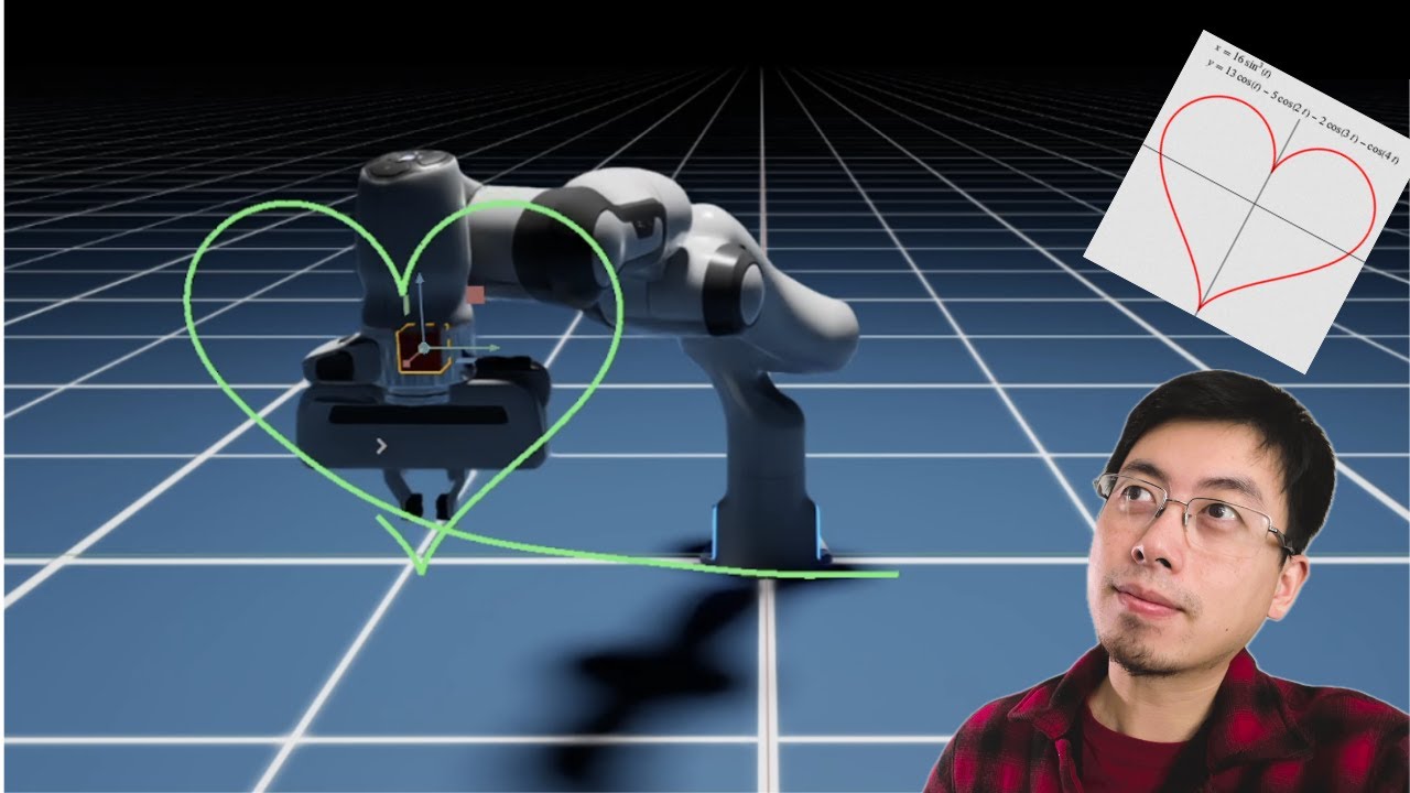 How to Draw a HEART with a Robotic Arm #isaacsim - YouTube
