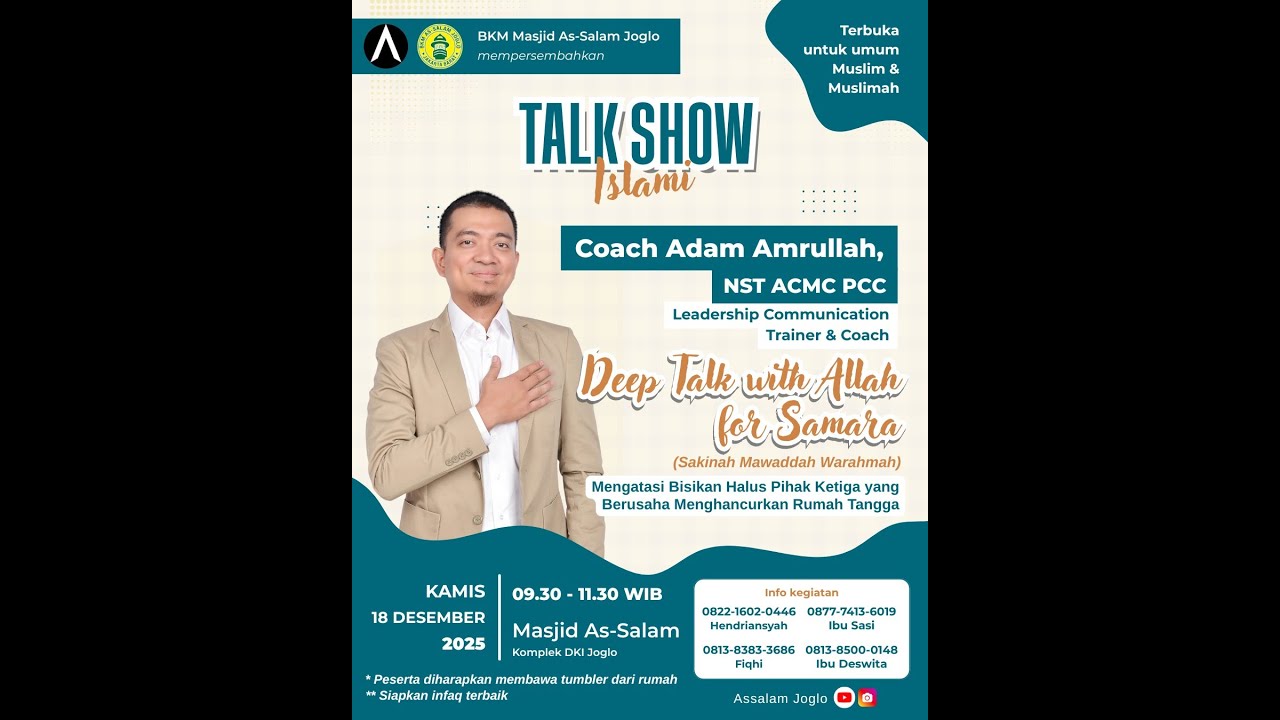 Part 3 : Talk Show Islami "Deep Talk With Allah For SAMARA" | Coach ...
