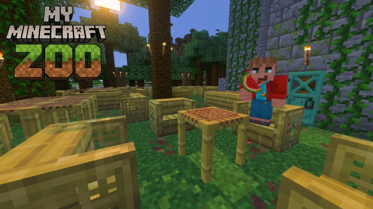 My Minecraft Zoo [11] - Cafe Bamboo! - YouTube
