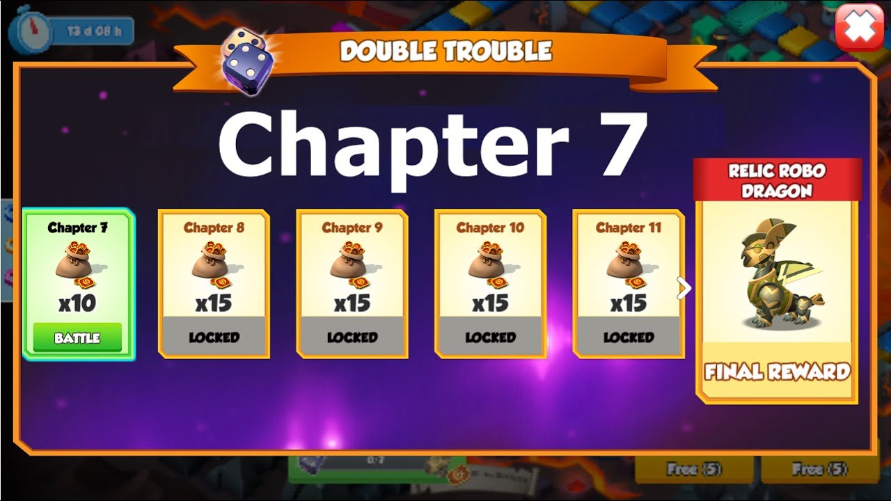 Begin Chapter 7 Relic Robo Double Trouble event Dragon Mania Legends ...