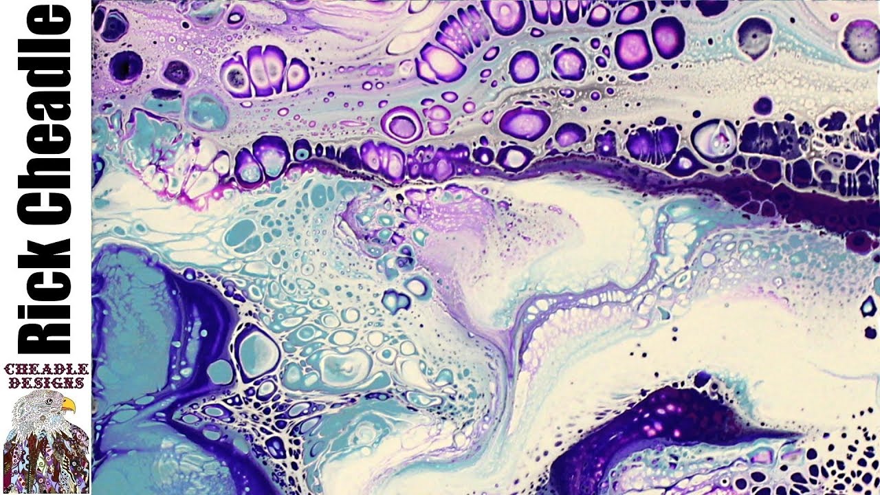 236. Acrylic Paint Pouring Puddle pour Technique Using Liquitex ...