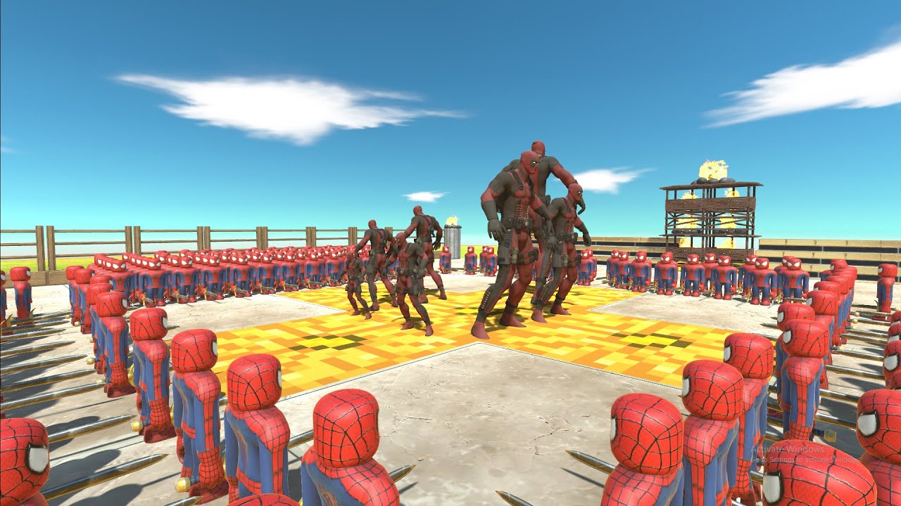 Evolved Deadpool Level Up vs 100 Spiderman Roblox - Animal Battle ...