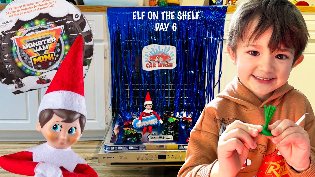 Elf On The Shelf Day 6! Monster Jam Mini Christmas Advent Calendar ...