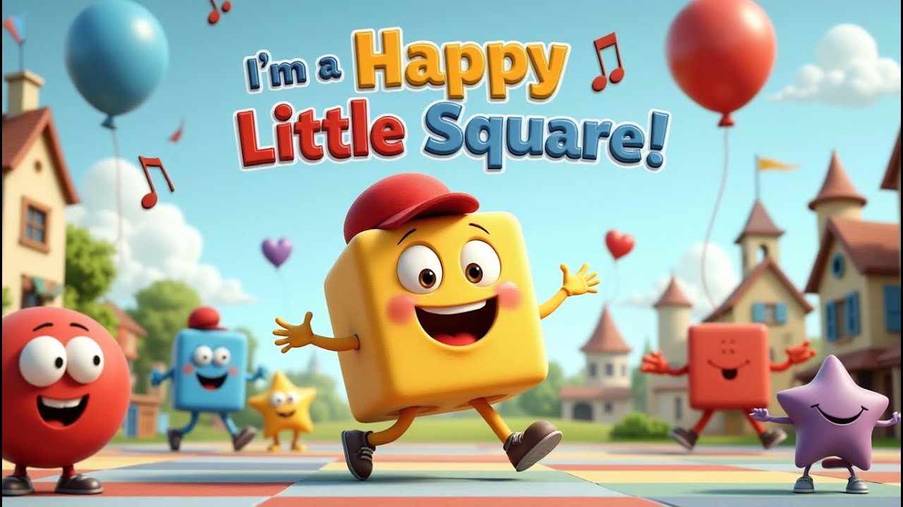 I’m a Happy Little Square | Funny Square Shape Song for Toddlers & Kids ...