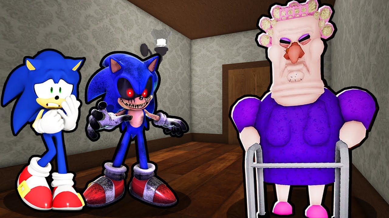 SONIC AND SONIC.EXE VS ESCAPE GRUMPY GRAN (Roblox) - YouTube