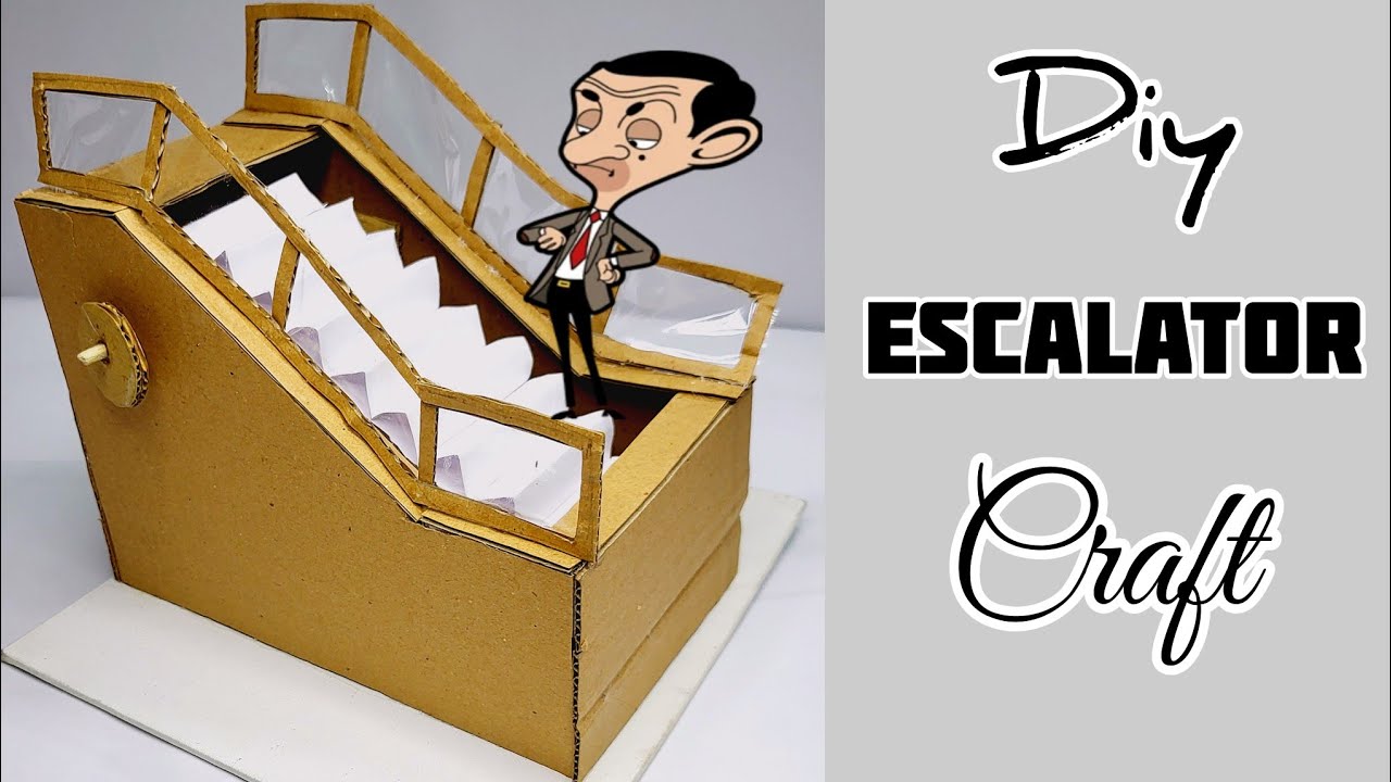Science project|diy escalator working model craft with cardboard|school ...