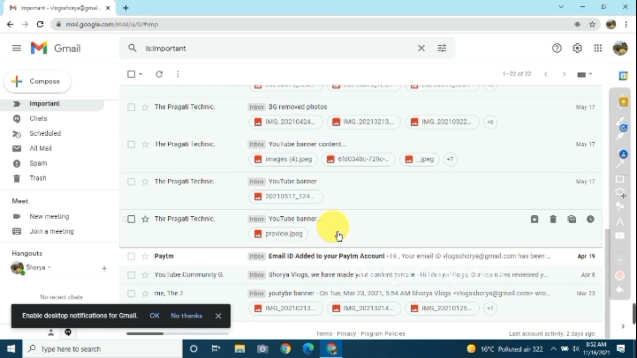 use Gmail all options very important Content // Shorya computers - YouTube