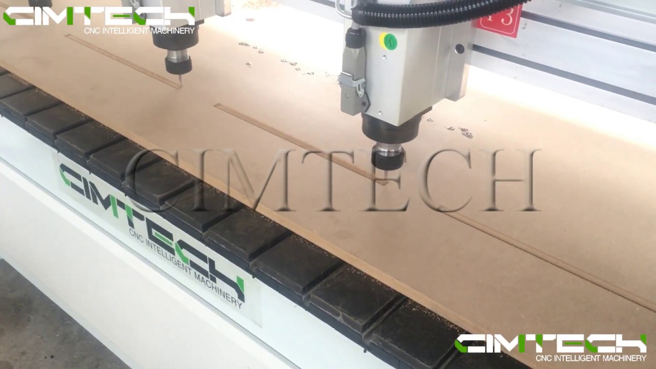 4 spindles 4 heads cnc machine cnc router wood engraving machine - YouTube