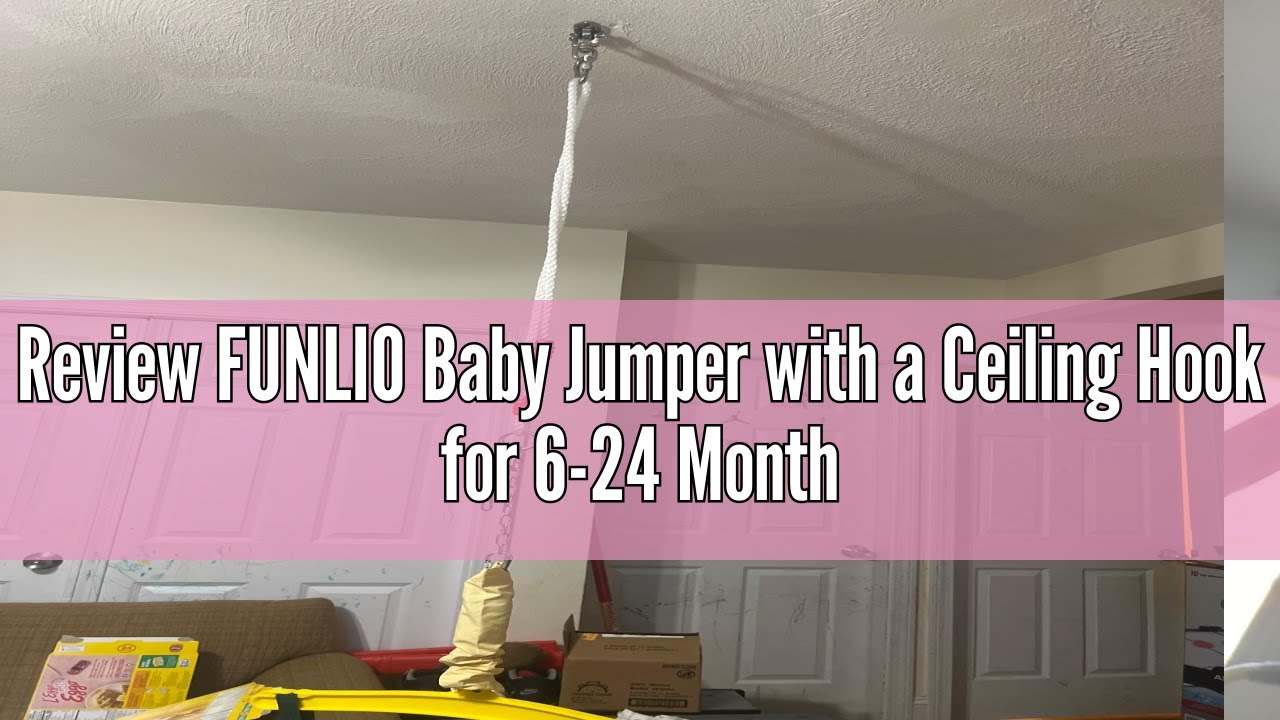 Review FUNLIO Baby Jumper with a Ceiling Hook for 6-24 Months, Baby Door Jumper for Indoor ...