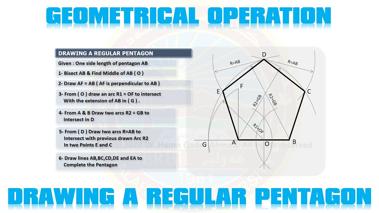 DRAWING A REGULAR PENTAGON - YouTube