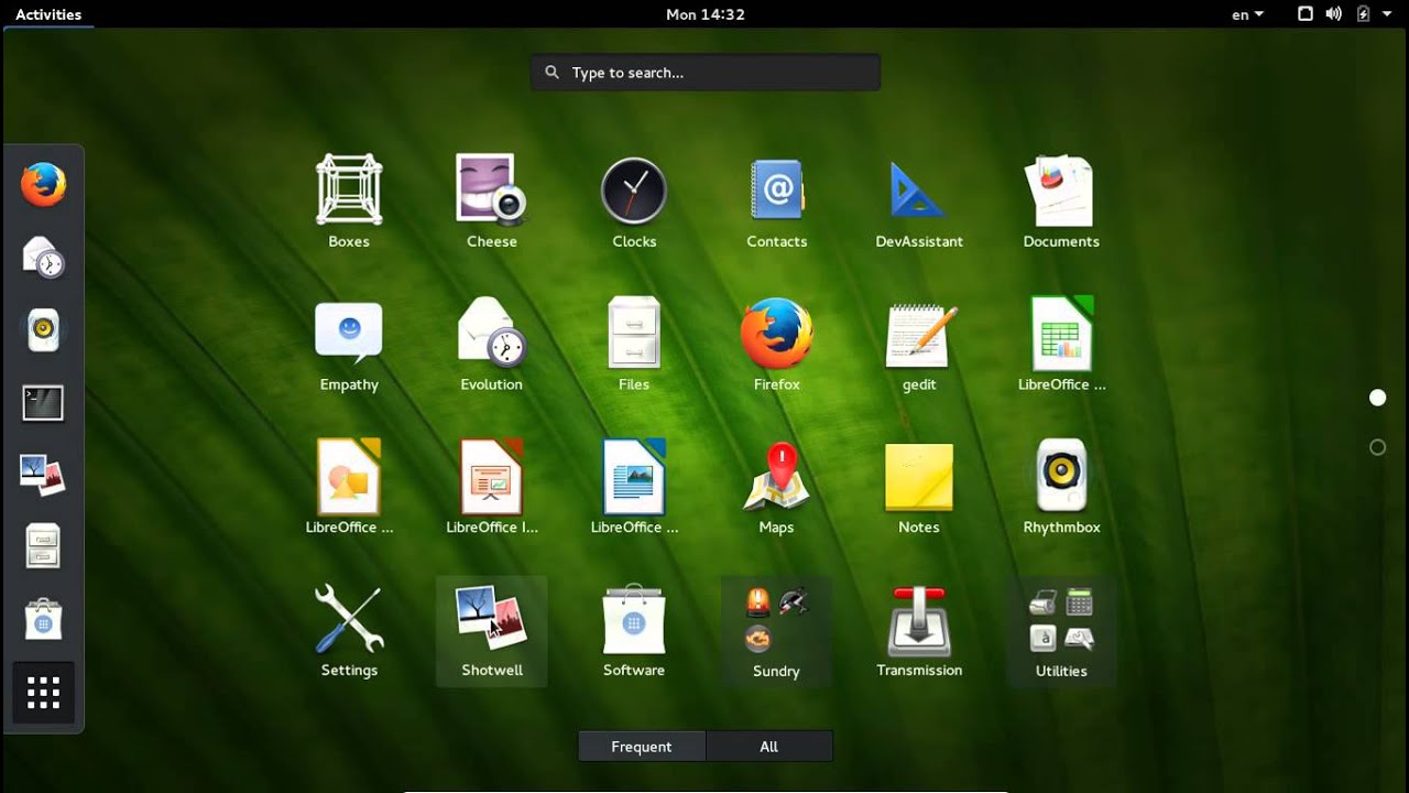 12 Fedora22 workstation apps Overview نظرة عامة عن التطبيقات - YouTube