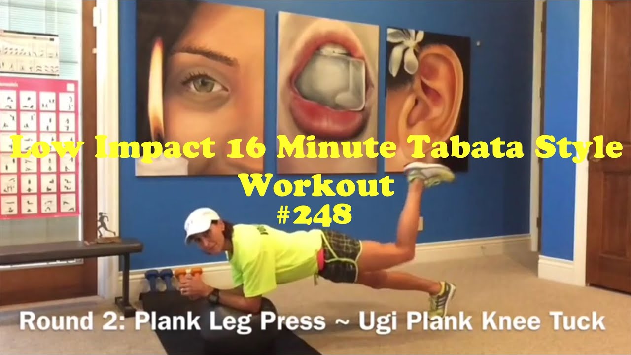 Low Impact 16 Minute Tabata Style Workout, #248 - YouTube