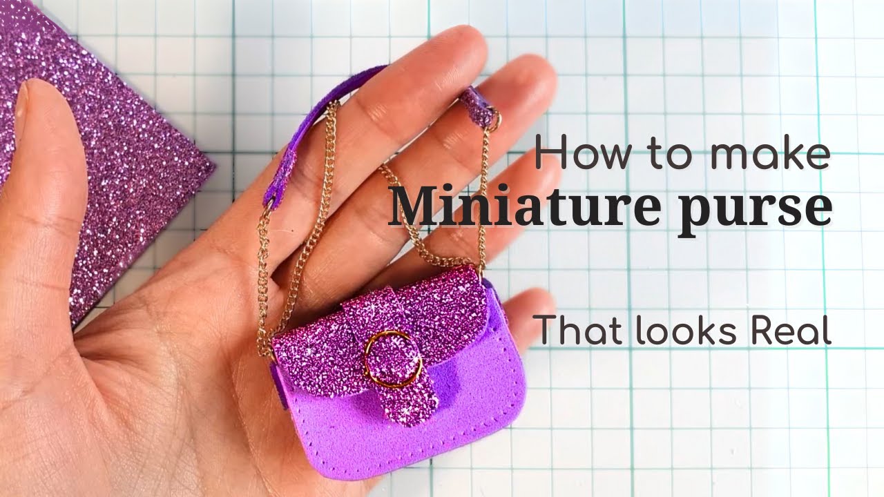 How I made a realistic tiny purse in under 30 minutes | Tutorial + Free ...