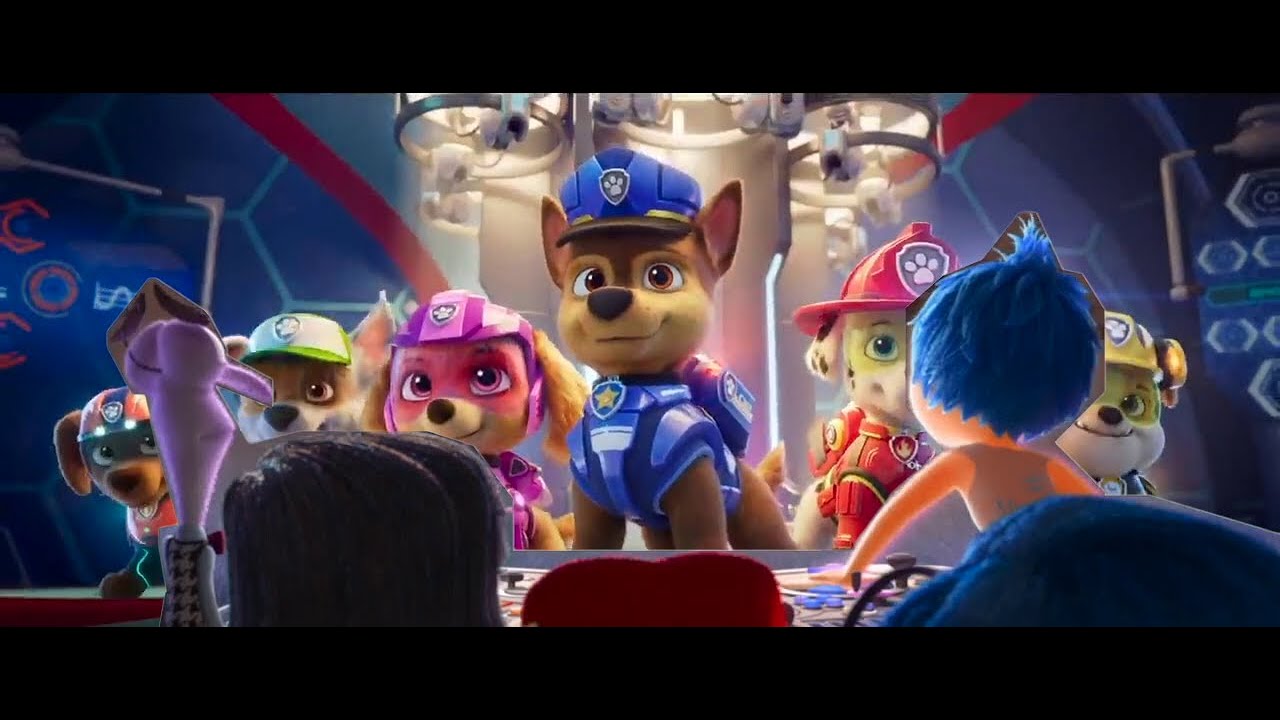 Inside Out Emotions Watching PAW Patrol The Movie Trailer - YouTube
