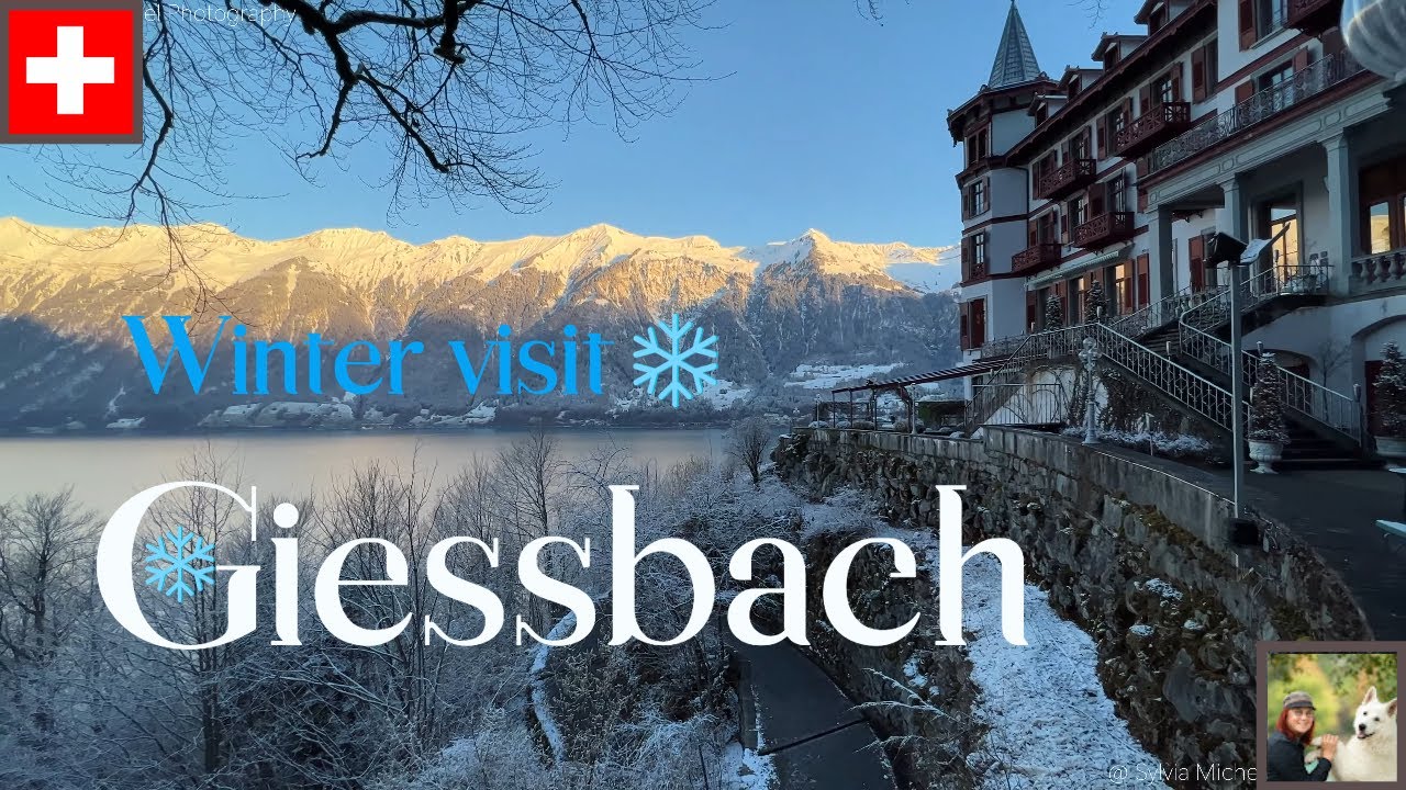 A winter visit to the Giessbach waterfall near Brienz Switzerland 4K ...