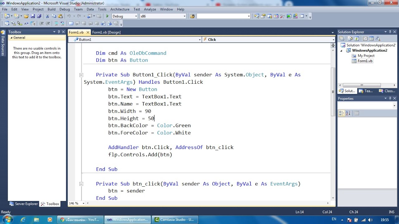 Dynamic Button and Eents save to database Access Part.2 - YouTube
