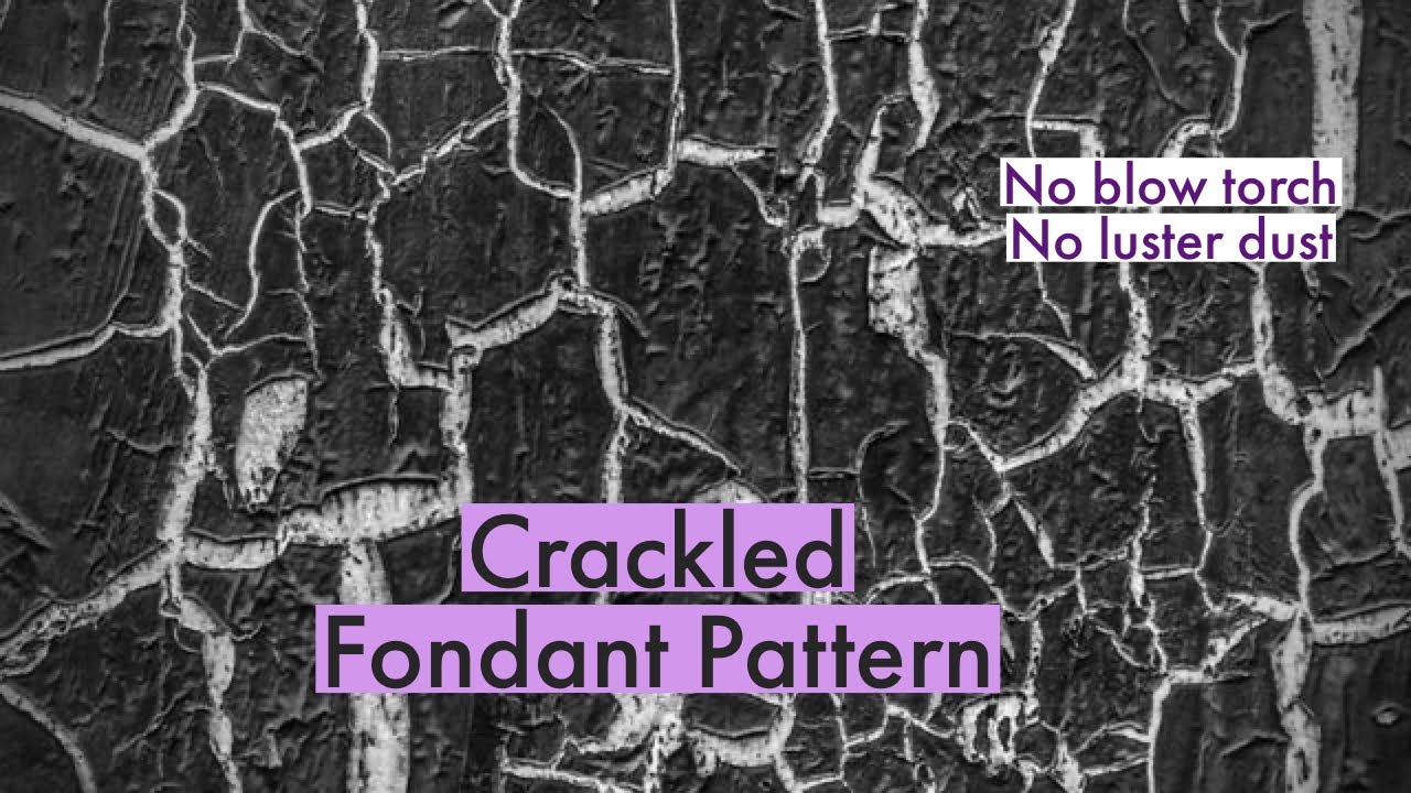 Cracked Fondant pattern Using Wafer paper / FASTER & EASIER TECHNIQUE ...