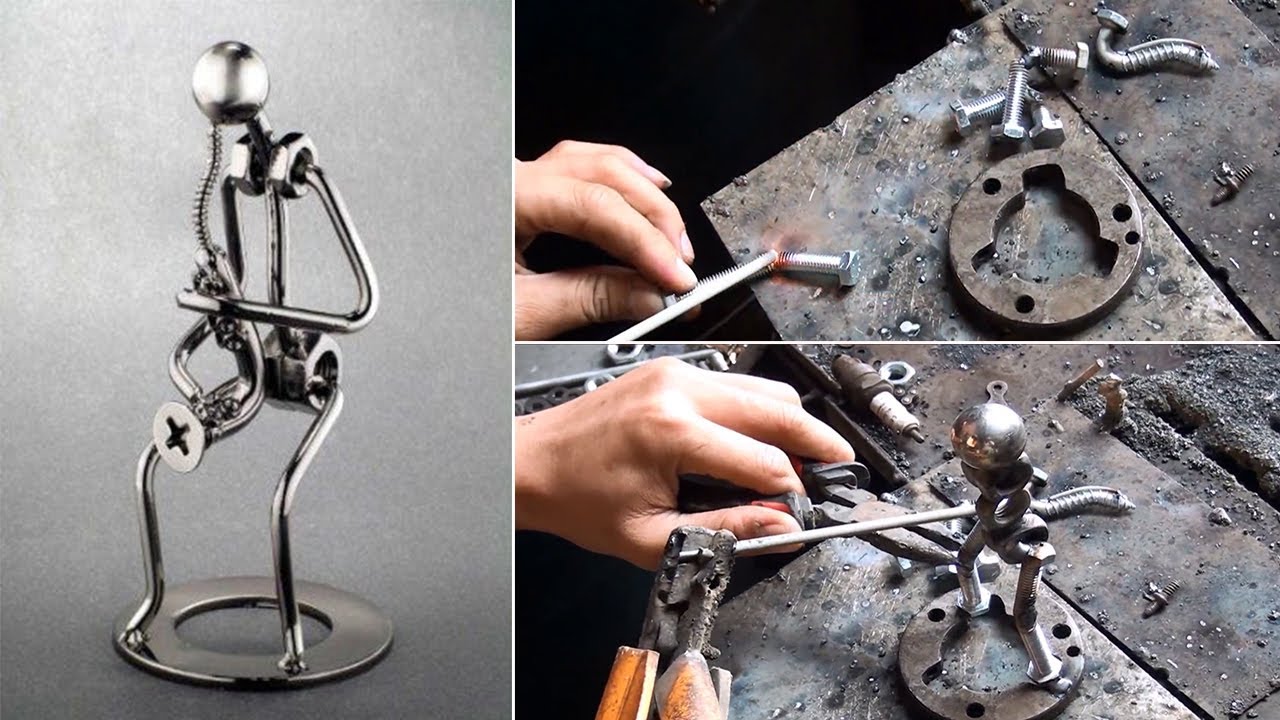 Como hacer al saxofonista || Arte en metal reciclado || Tutorial arte ...