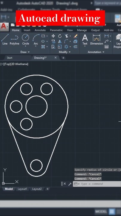 Autocad practice drawing mechanical | Autocad 2d drawing for beginners | #autocad ...