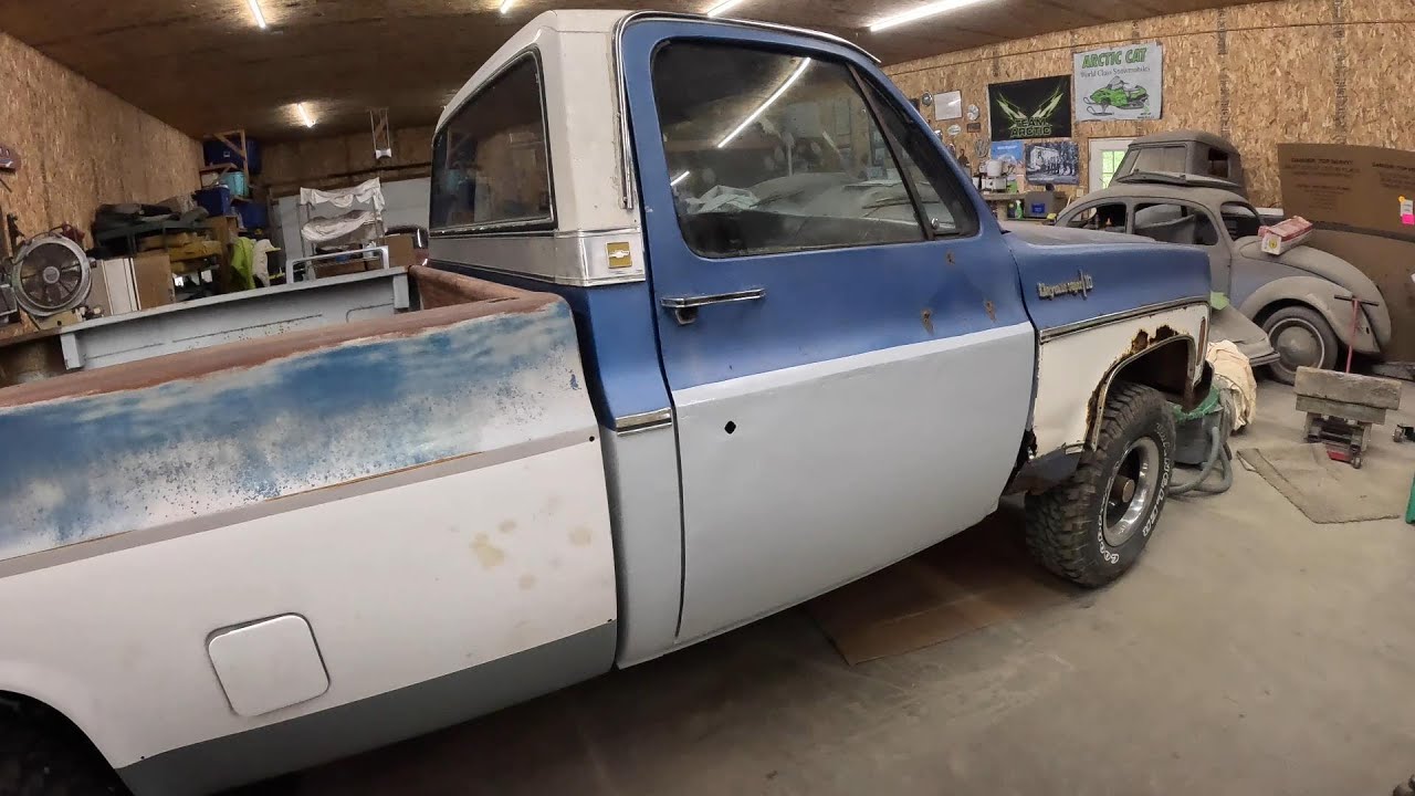 1974 Chevy Square Body Pass Door Skin Replacement, Part 3 - YouTube